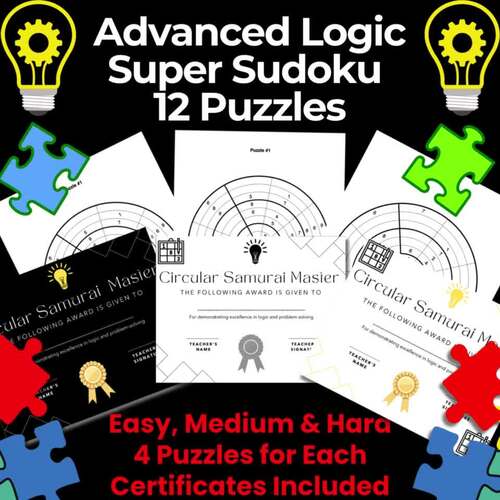 Circular Sudoku 12 Logic Puzzles–Printable Critical Thinking Games ...