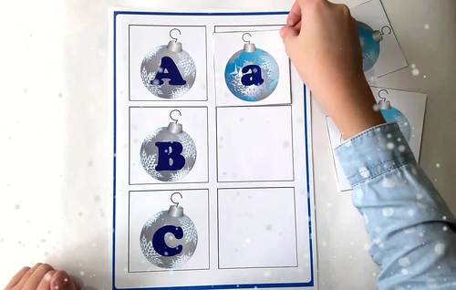 Christmas Alphabet Activity | Letter Matching Uppercase and Lowercase