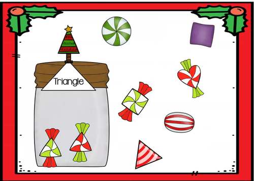 Boom Cards | December | Christmas Treat Shape Sorting by Pint Size Learners