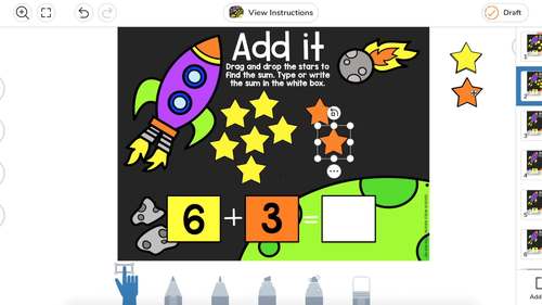 Digital Activities Math Addition to 10 for Google Classroom™ & Seesaw™