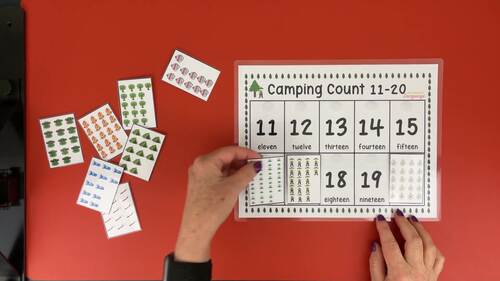 Camping Count & Match Interactive Activity, Numbers 11-20, Make Noun ...