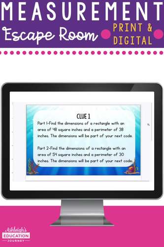 Measurement Escape Room Activity | Print & Digital by Ashleigh | TPT