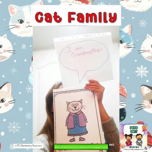 Cat Family for Elementary ELL by HOLISTIC English Resources by ROSA AMELIA