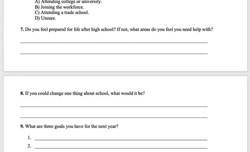 Transition Survey: Guiding Your Path to Success - Editable | TPT