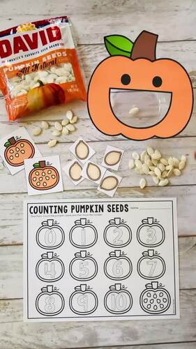 Counting Pumpkin Seeds - Hands On Counting Practice 0 - 10 | TPT