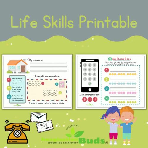Life Skills For Kids- Important Phone Numbers, Address and Addressing a ...