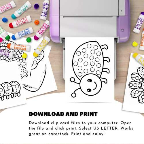Spring Printable Dot Marker Coloring Pages, Homeschool Preschool Art ...