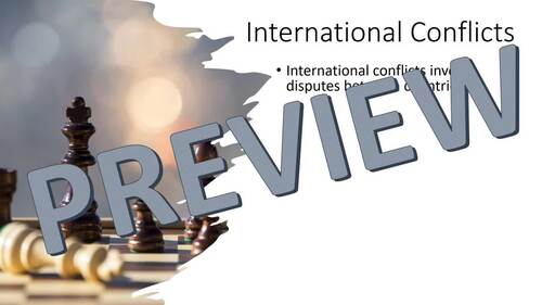 International Conflicts Foreign Policy PowerPoint & Cloze Notes SS.7.CG.4.3