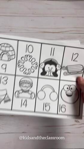 Winter, December, January, Feb Math Activity Write the Room | NUMBERS 1-20