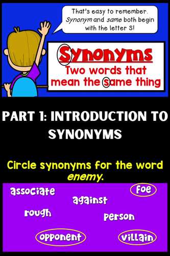 Synonym and Antonym PowerPoint Lesson with Test Prep Component by Deb ...