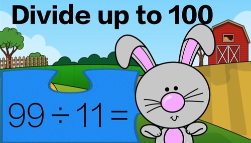 Divide up to 100 Fact Fluency: At the Farm: Math Brain Break | TpT