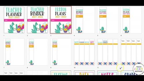 Llama Teacher Planner 2025-2026 - Editable by Teach Create Motivate