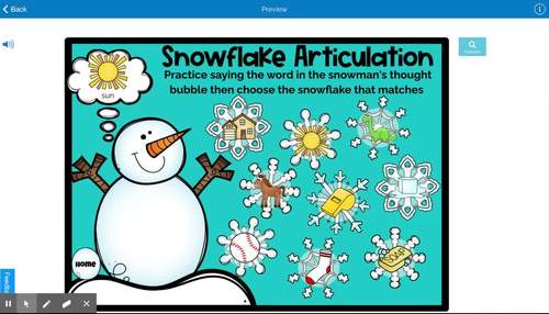 Boom™ Cards Snowflake Articulation S, Z, S BLENDS for Speech Therapy