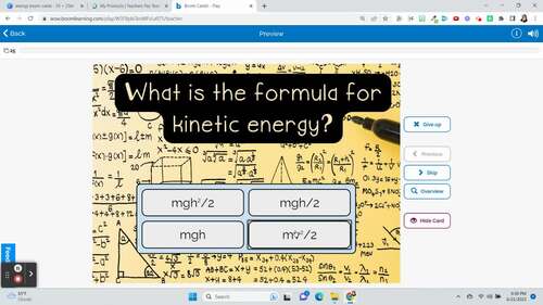 Potential and Kinetic Energy Digital Task Cards Boom Cards by JayZee