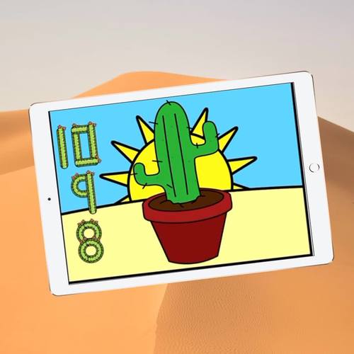 Cherche les nombres de 1 à 10 | Le cactus | Counting in French Boom cards