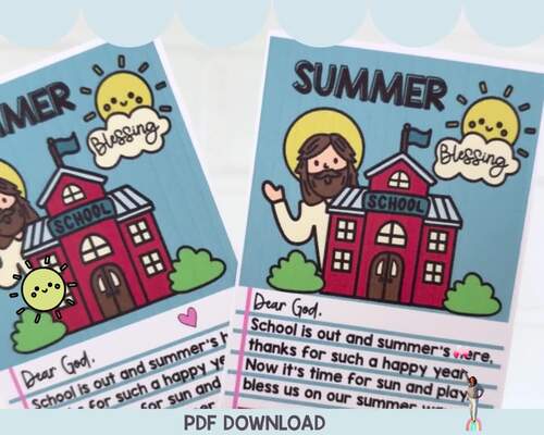 End of School Prayer for Students, Christian Summer Blessing Tags