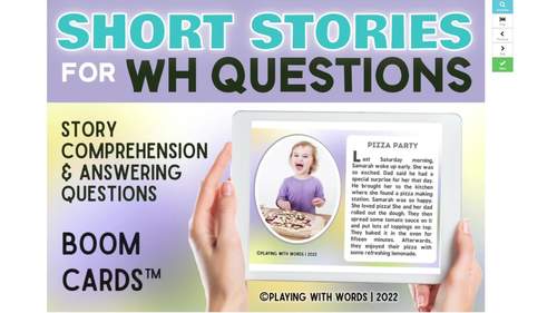 Short Stories with WH Questions for Speech Therapy BOOM™ CARDS | TPT