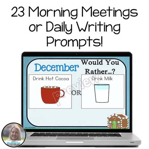December Morning Meeting Slides | Daily Would You Rather | Kindergarten