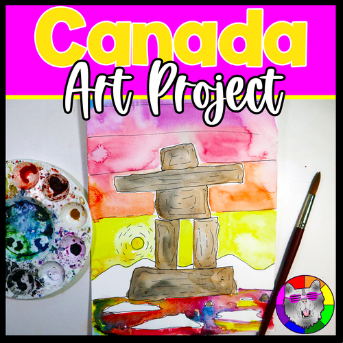 Canadian Art Project Inukshuk Art Lesson Canada Art Activity Winter