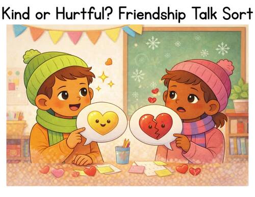 Kind or Hurtful? Friendship Talk Sort – SEL & Kindness Activity(K-3) by ...