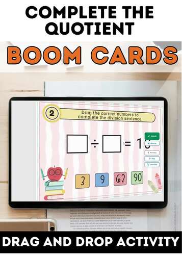 Complete the Quotient | Boom Cards™ | Drag and Drop Activity | TPT