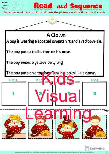 Read and sequence, sequencing, speech therapy, special education ...