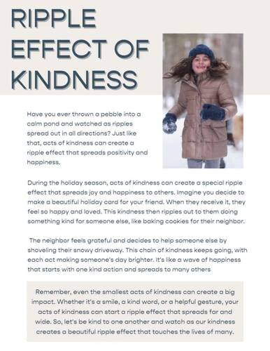 Printable holiday kindness guide for kids with activities, crafts, and ...