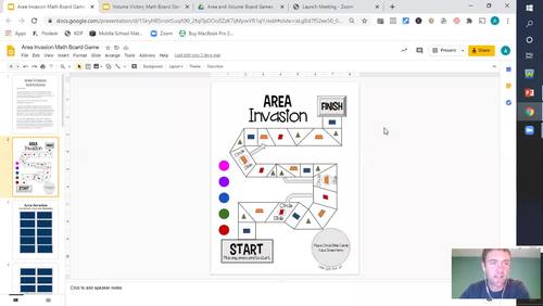 Finding Area and Finding Volume Board Games Bundle | Math Review Activities