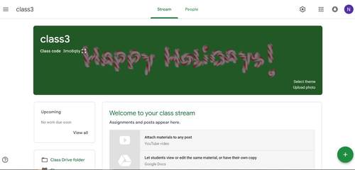 Animated Google Classroom Header (Happy Holidays!) - Distance Learning