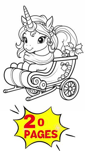 Christmas Unicorn Coloring Pages + Math Practice Addition, Counting and ...