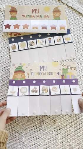 Christmas Chore Chart Toddler Routine Flip Chart, To Do List Visual ...