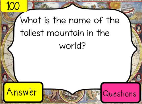 Geography and history editable powerpoint game|at this price for 48 hours