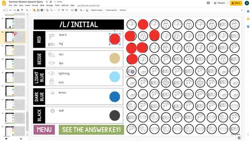 Summer Mystery Speech Spots Articulation Activity with Google Drive ...