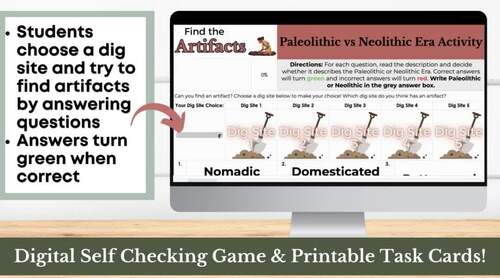 Paleolithic and Neolithic Age Review Activities for Stone Age and Early ...
