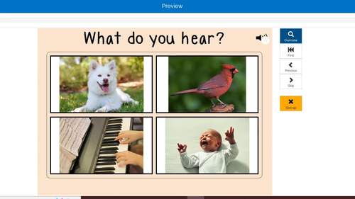 Environmental Sounds BOOM Deck What do you hear ABA Autism ABLLS-R C45