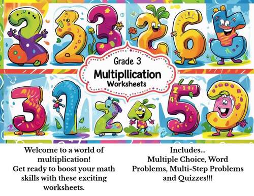 Awesome Multiplication Worksheet Package (includes answer keys and quizzes)