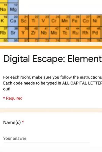 Elements of Life Digital Escape Room, Breakout Room Life Science Escape ...
