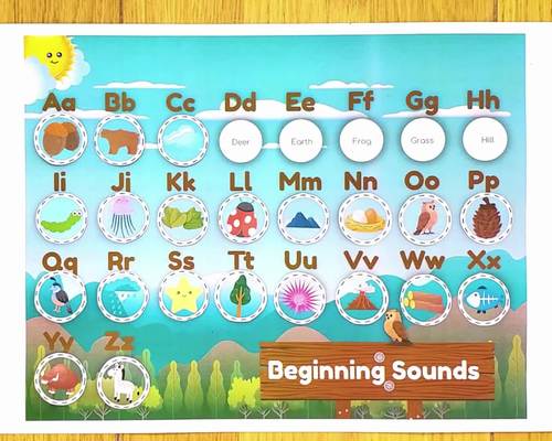 Nature Beginning Sounds Phonics Worksheet for Letter Fluency PreK ...