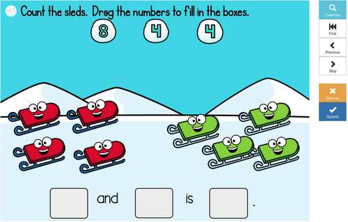 Understanding Addition | Digital BOOM CARDS™ | Winter Theme | TPT