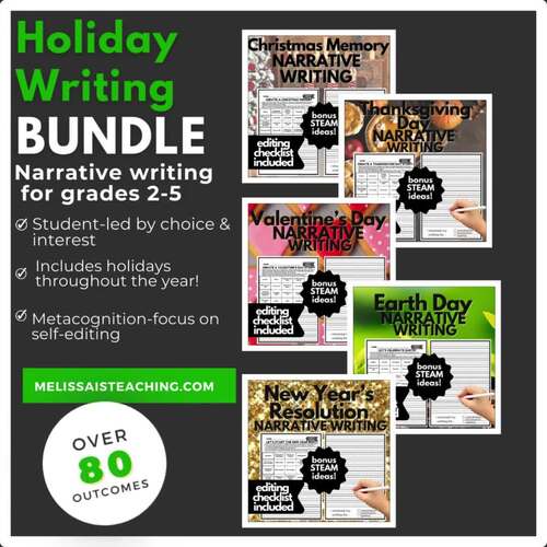 Holiday Writing Editing Sub Plan 2nd 3rd 4th 5th Grade Christmas ...