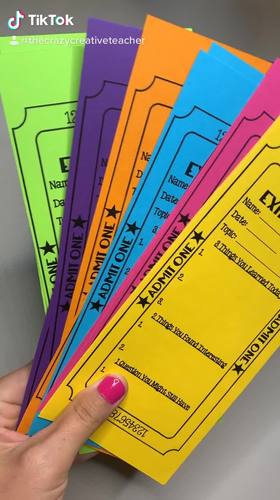 Fun Exit Ticket Slip 3, 2, 1 Teaching Strategy by The Crazy Creative ...