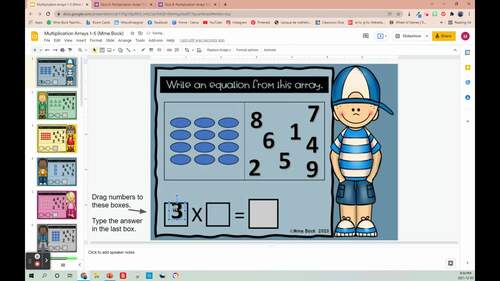 BUNDLE: Multiplication Arrays Google Slides™ + 2 quizzes by GroovyGarden