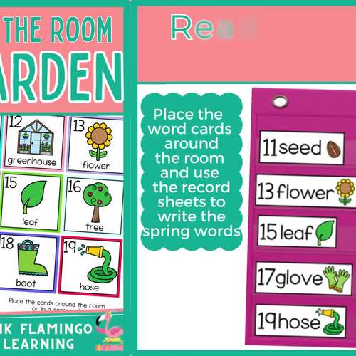 Spring Garden Read Write and Count the Room for Preschool and Kindergarten