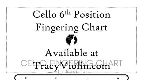 Ultimate Cello Fingering Chart - 6th Position by Tracy Violin | TPT