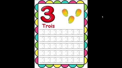 Writing Numbers in French 1-20. Printable French Numbers Handwriting ...