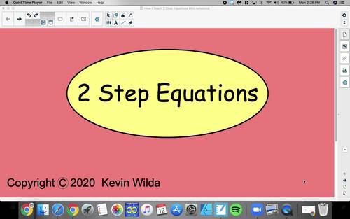 Solving 2 Step Equations Video by Kevin Wilda | Teachers Pay Teachers