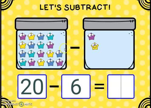 Subtraction Boom Cards™ Distance Learning Math by Creating 4 ESL