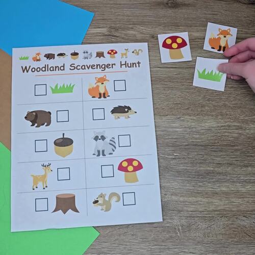 Woodland-Themed Scavenger Hunt by HH Fun and Learning | TPT
