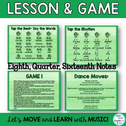 March Music Chant, Dance and Game with Rhythm Activities K-6 | TPT