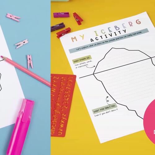 My Iceberg Worksheet | Explore Emotions | Printable for Counseling ...